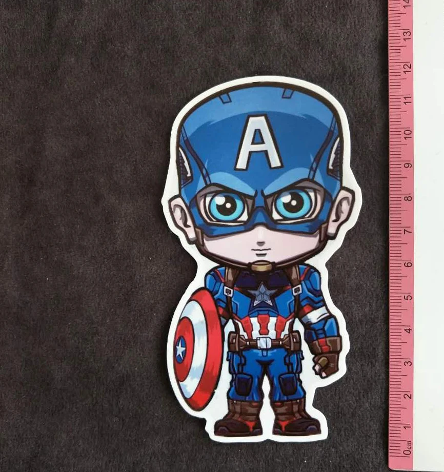 Captain America PVC Car Skateboard Laptop Luggage Vinyl Sticker ...