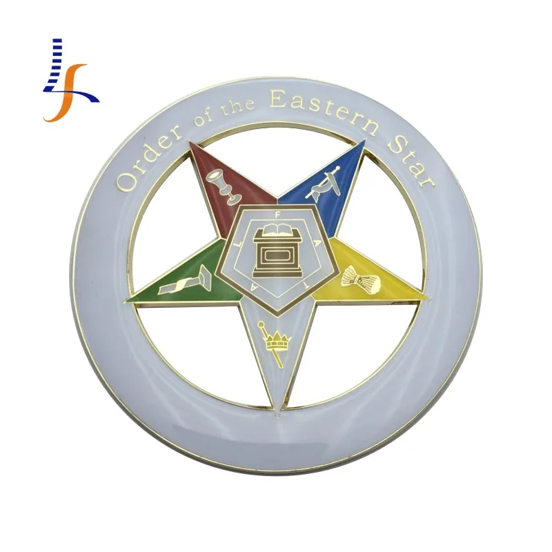 High Quality Gold Plated Metal Order Of Eastern Star OES Masonic Auto ...