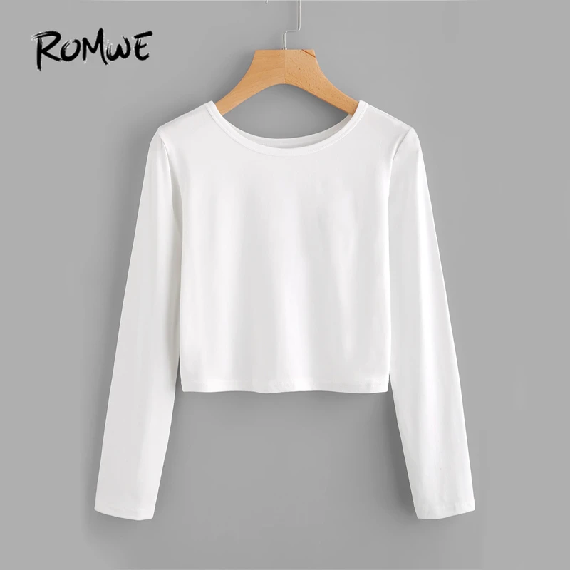 Aliexpress.com : Buy ROMWE White Brief Basic T shirt Casual Sexy Crop ... Aliexpress.com : Buy ROMWE White Brief Basic T shirt Casual Sexy Crop ...