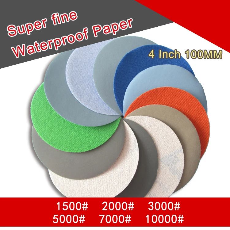 32PCS-4-Inch-Flocking-Waterproof-Sandpaper-Abrasive-Paper-800-to-10000 ...