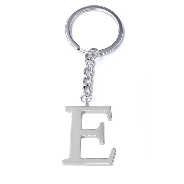 Pop alloy rhodium plated alphabet key chain metal alphabet letter E ... Pop alloy rhodium plated alphabet key chain metal alphabet letter E ...