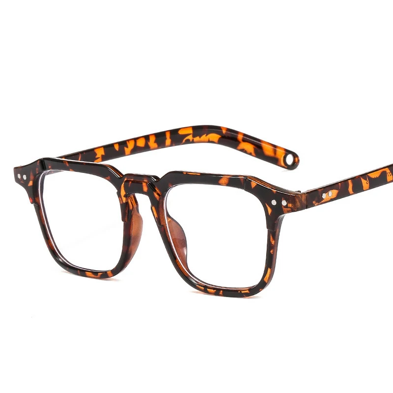 [EL Malus] Fashion Rivet Square Shades Optical Glasses Frame For Women ...