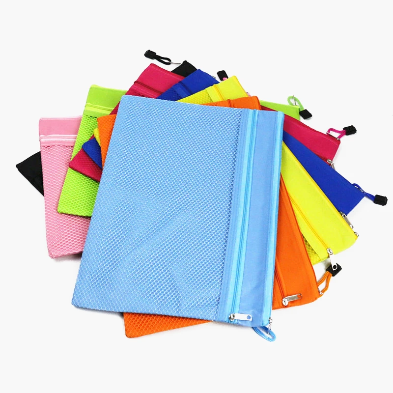 5pcs A4 File Folder Nylon Oxford Multifunctional File Pocket with|mesh ...