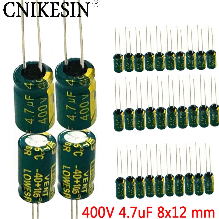 CNIKESIN 50PCS 400V 4.7UF high frequency low resistance long life LED ...