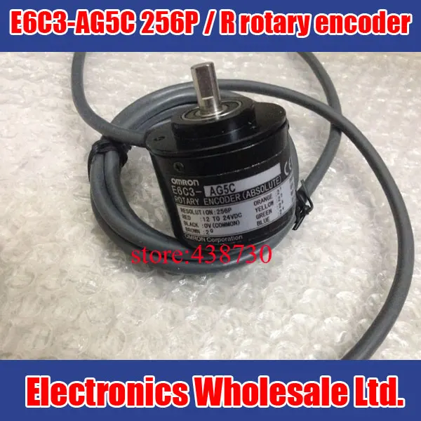 New E6C3 AG5C 256P / R encoder for OMRON / 12V to 24V rotary encoder / 256P pulse encoder free ...