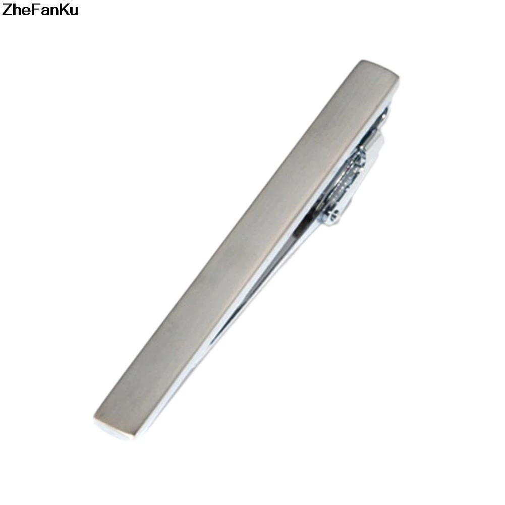 Mens Tie Clip Pins Short Silver Men Metal Necktie Tie Bar Mens Chrome