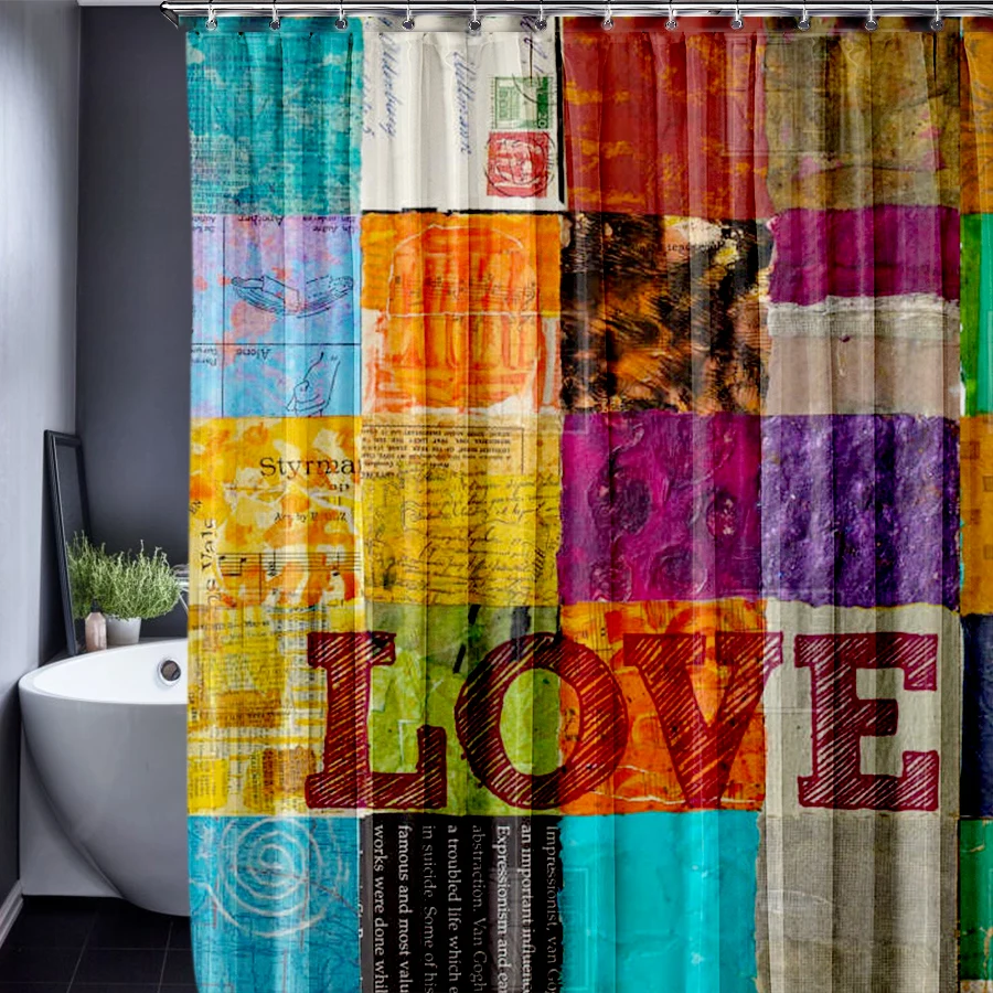 New Customized Shower Curtain 180 180cm Waterproof Bathroom Fabric