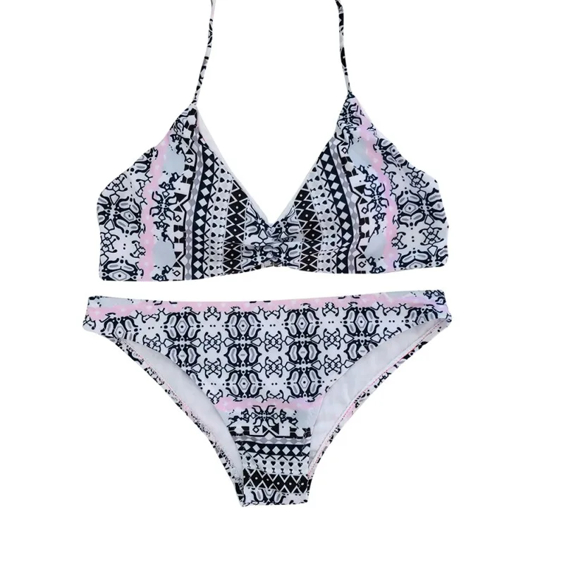 Sling Swimsuit Print Bikini Sexy Woman Beach European And American