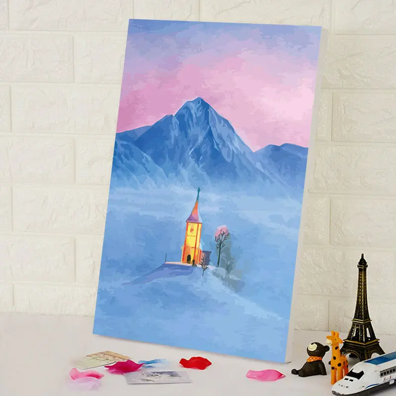 diy digital painting scenery digital paint by numbers flowers coloring ...