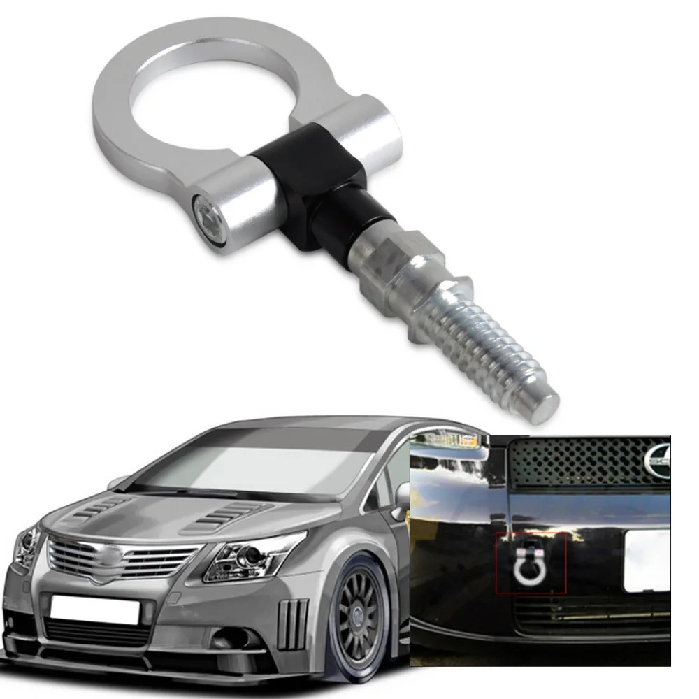 Beler Silver Racing Screw Aluminum Cnc Tow Towing Hook Trailer For
