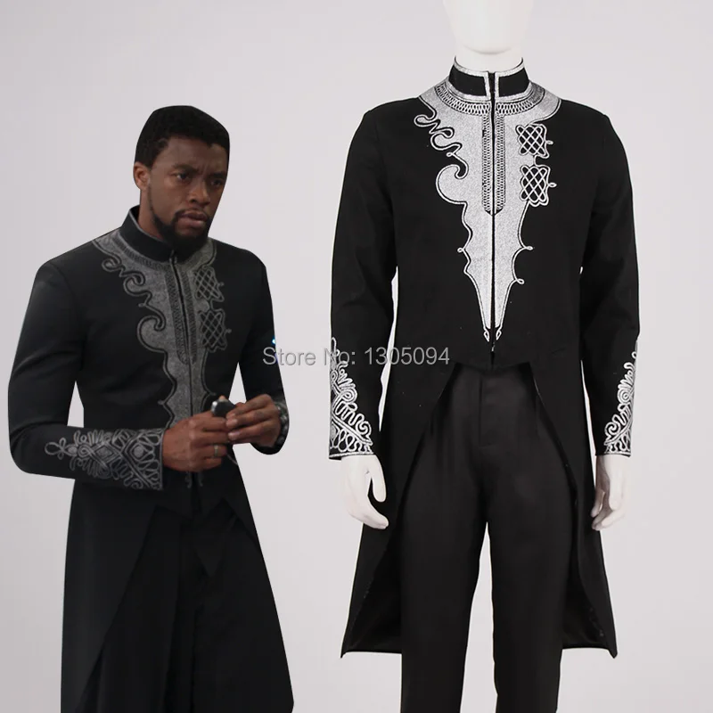 2018 Jaqueta Pantera Negra Traje do Carnaval de Halloween Cosplay ...