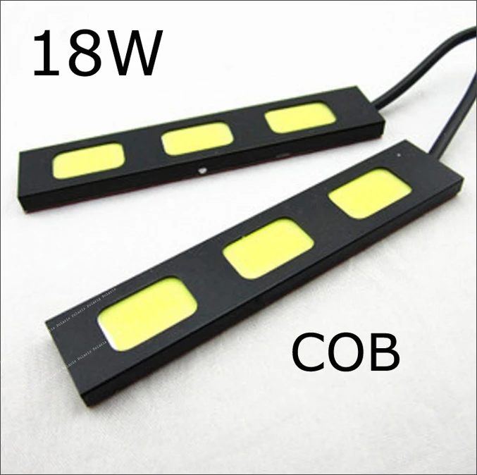 2pcs 18w 3 led COB DRL Eagle eye ultralight white fog lamps daytime ...