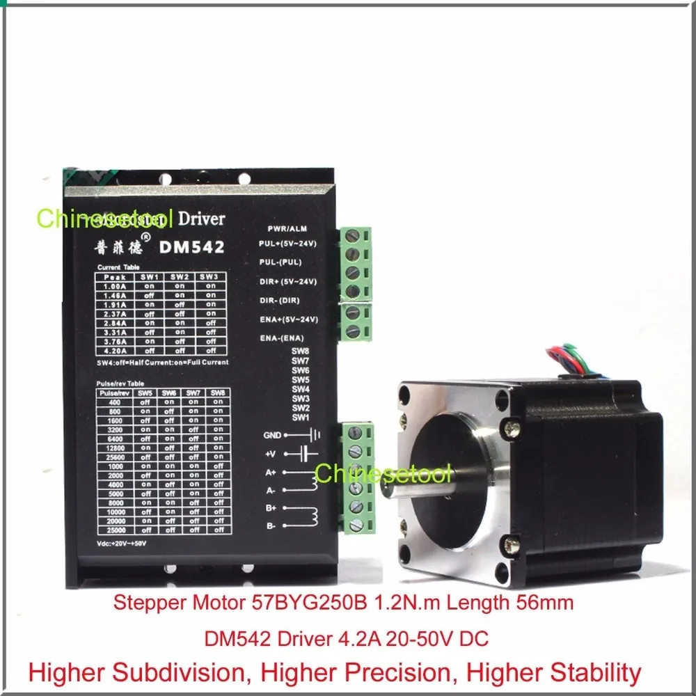 Stepper-Motor-57BYG250B-1-2-N-m-Length-56mm-Microstep-Driver-DM542-4-2A ...