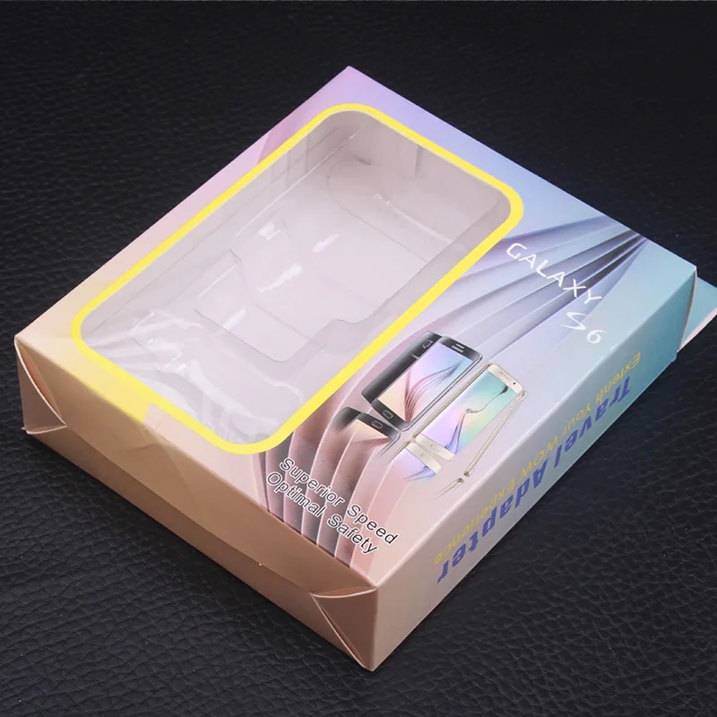 For GALAXY S6 2in1 case Paper Package Box with PVC Transparent Plastic ...