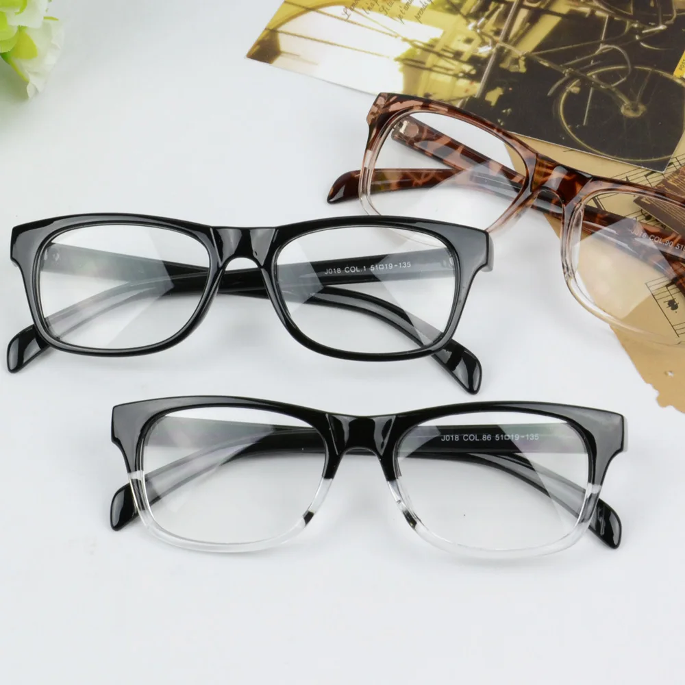 Vintage fashion black full frame glasses frame box brief myopia glasses ...