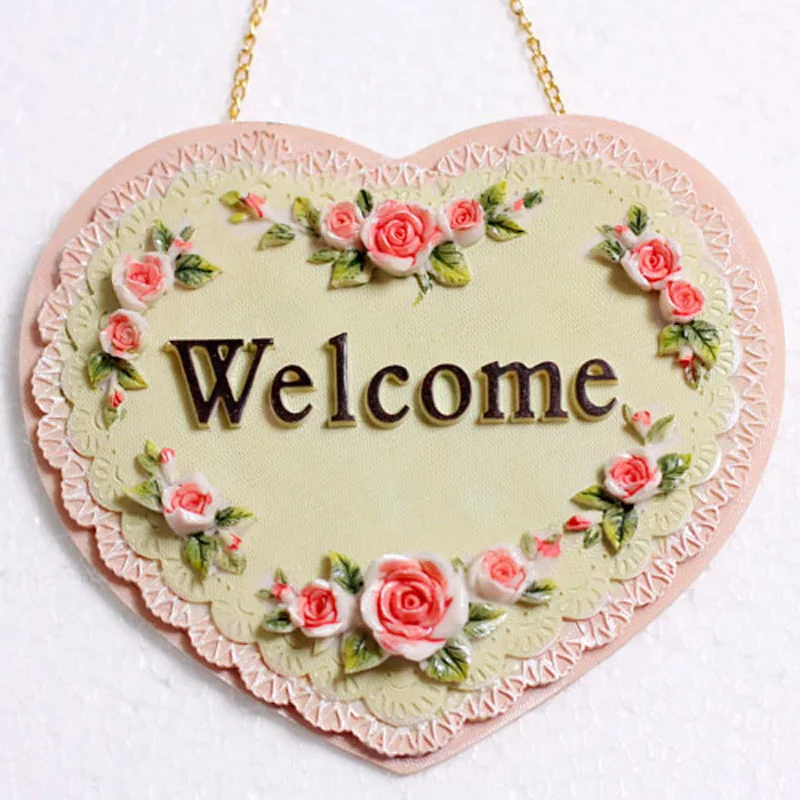 2 Pcs / Lot Creative Beautiful Door Sign Plate Decorative Doorplate ...