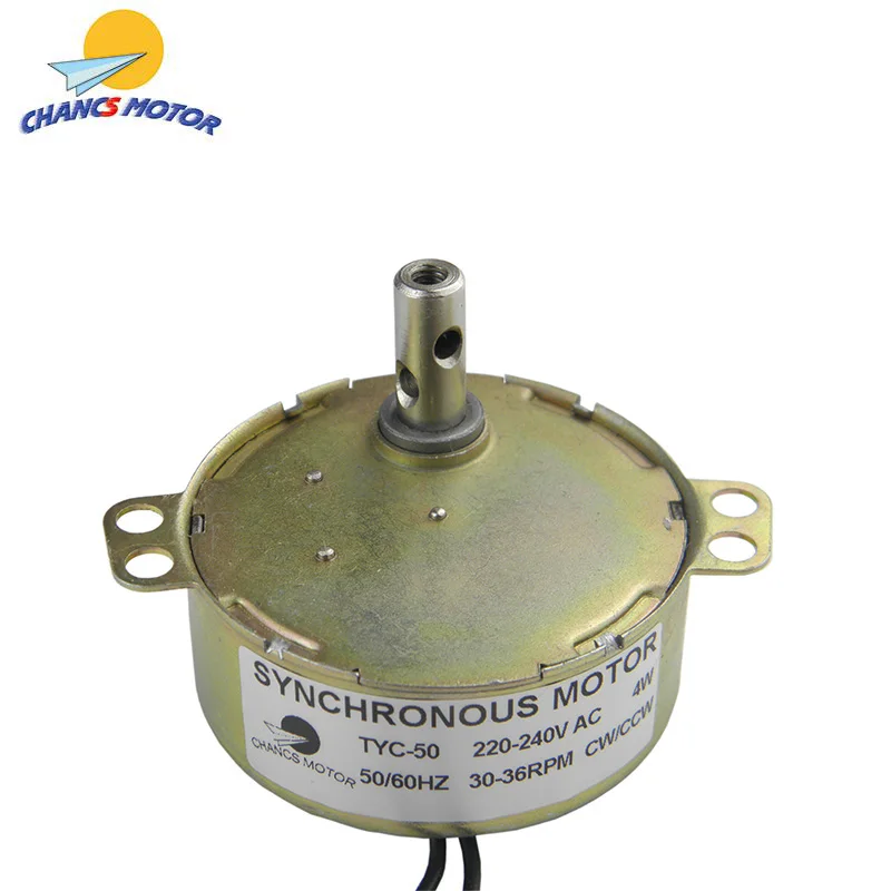 Chancs Tyc-50 Synchronous Motor Ac 220v 30-36rpm Cw/ccw 4w Brand New ...