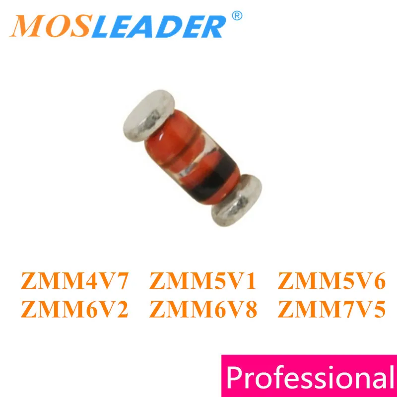 Mosleader 2500pcs LL34 1/2W ZMM4V7 ZMM5V1 ZMM5V6 ZMM6V2 ZMM6V8 ZMM7V5 SMD Zeners SOD80C 0.5W ...