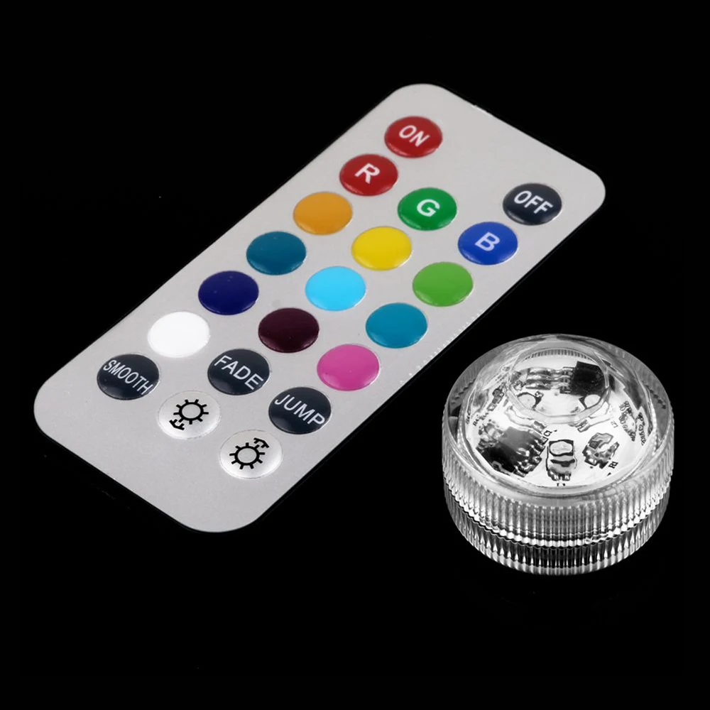 1 Set 방수 잠수정 RGB LED 빛 원격 배터리 운영 유리 물 담 뱃 대 Shisha 담배 파이프 봉 액세서리 램프 ...