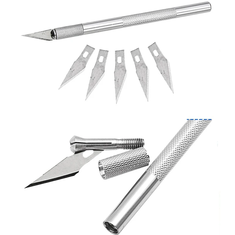 6 Blades Craft Artwork Cutting Knife Stencil Scoring Hobby Chiseling ...