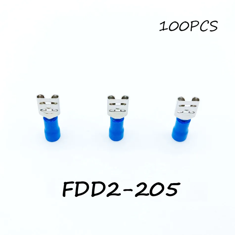 Disconnector fêmea isolado FDD2 205 100 unidades/pacote azul spade ...
