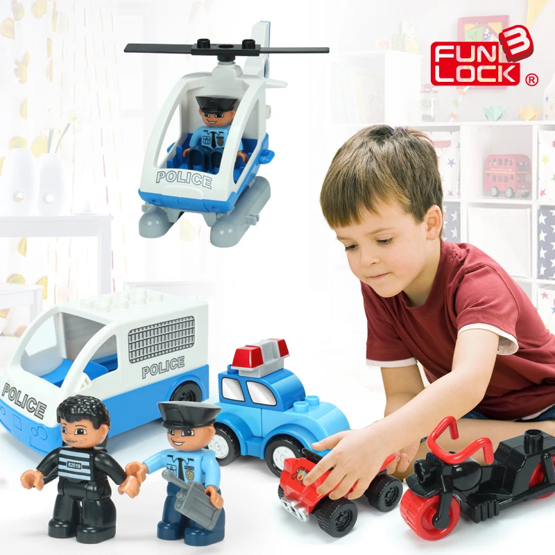 Funlock-Duplo-Building-Blocks-Toys-Figures-Fireman-Firefighter-Set-for ...
