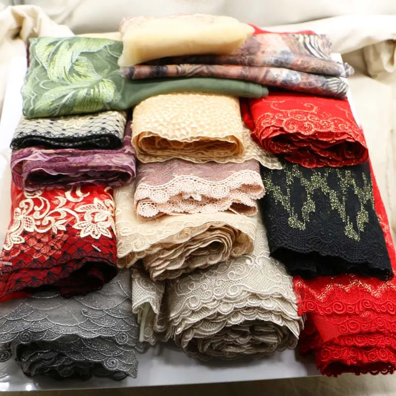 Mezcla de 10 yardas de malla de encaje entrega aleatoria hecha a mano ...