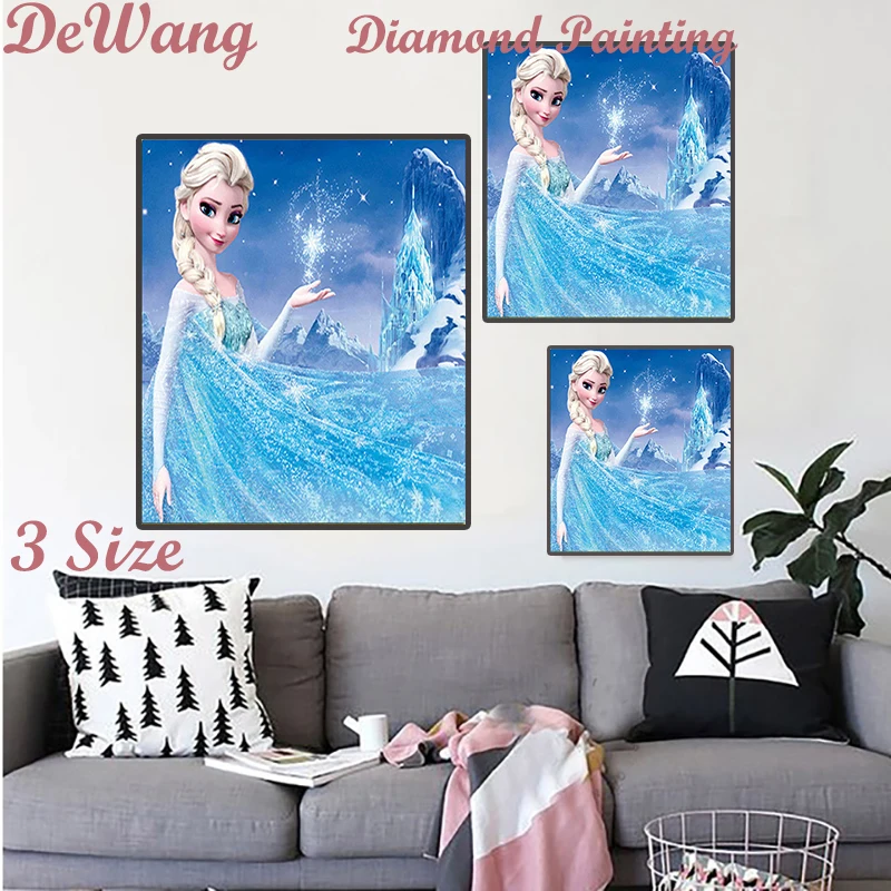 DeWang Frozen Elsa 5D Diamond Painting DIY 100% Full Square Cross ...