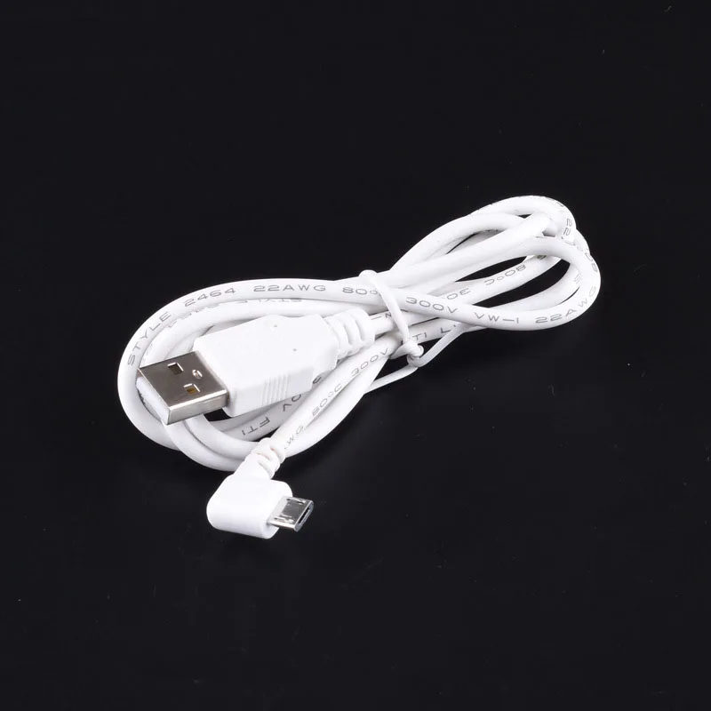 DC Power Plug USB Convert To Micro USB L Shape White Right Angle Jack ...
