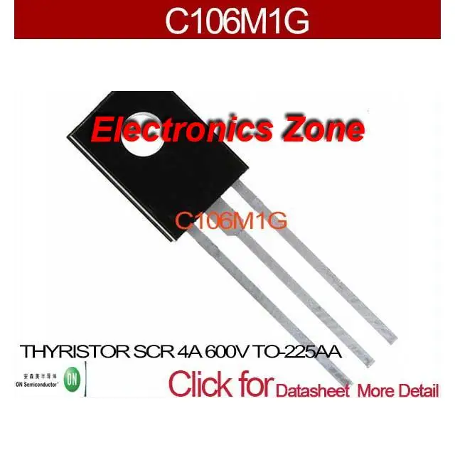 C106m1g Thyristor Scr 4a 600v To-225aa C106m1g 106 C106 106m 106m1g ...