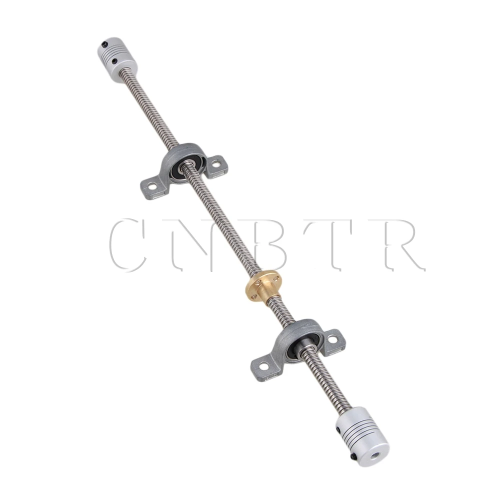 CNBTR 8mm 30cm Lead Screw Rod Bearing Block Stepper Coupler Horizontal ...