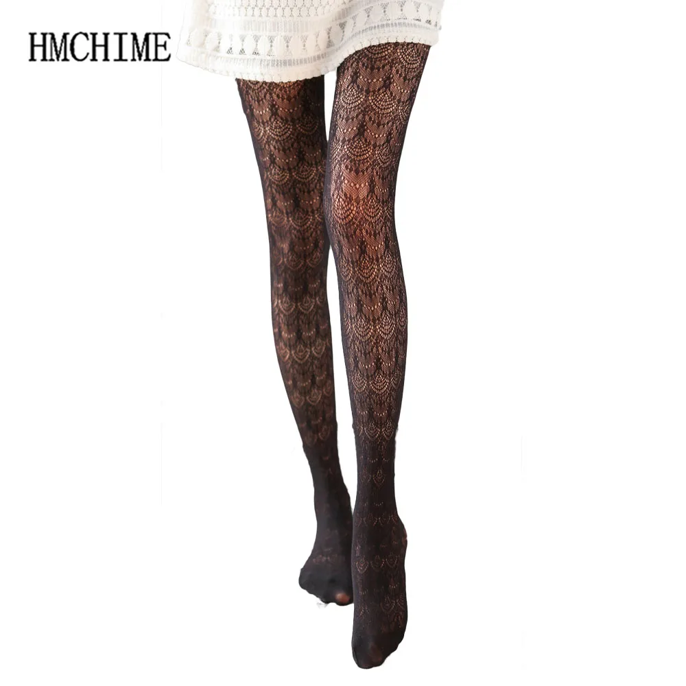 Hollow Out Lace Sexy Lace Women Pantyhose 9 Colors Solid Mesh Ladies ...