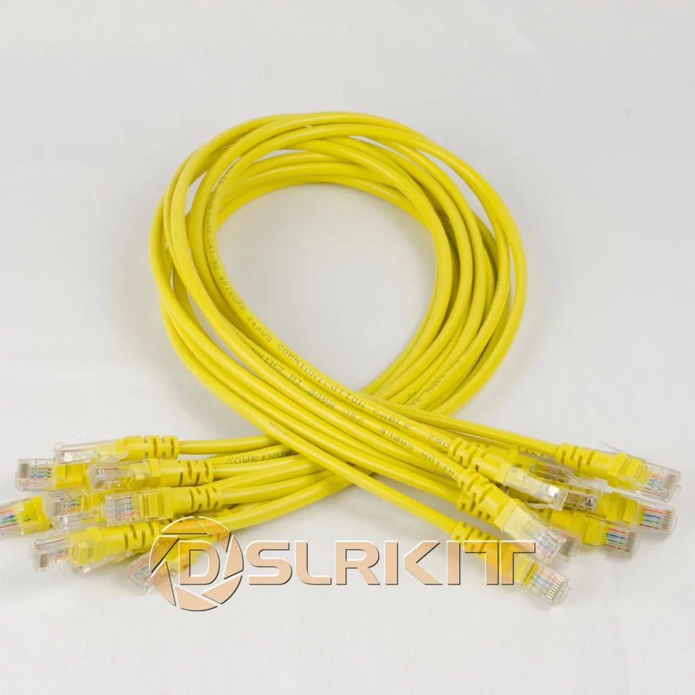 Lot 10 cables/ 27in 70CM 568B CAT5E UTP Ethernet RJ45 Patch Cable ...