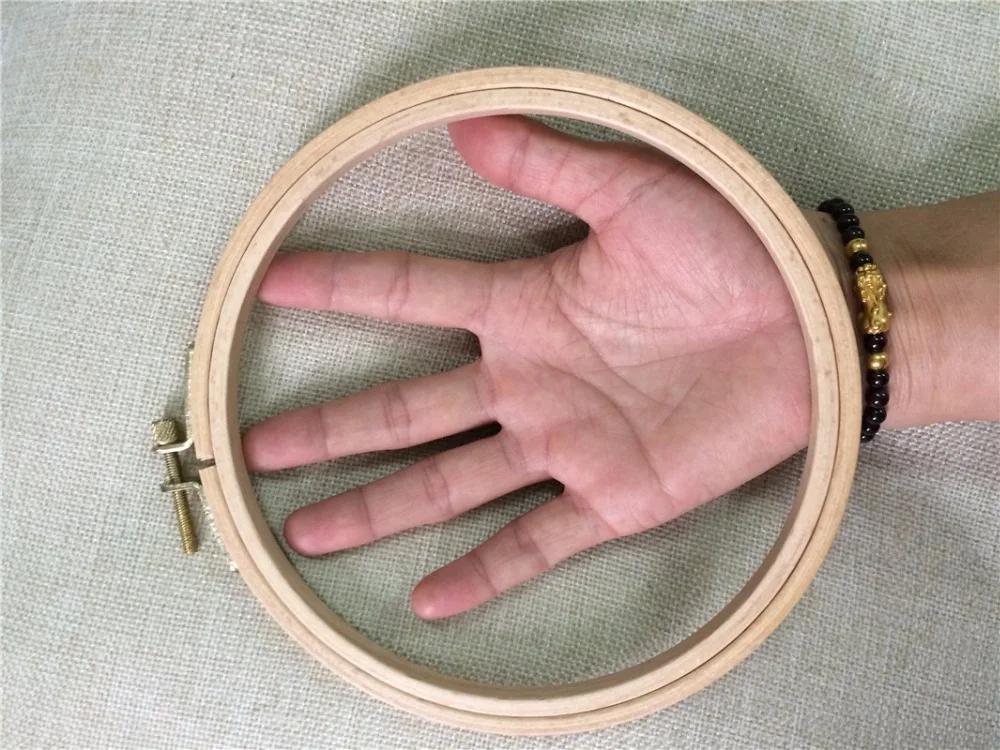 1PC WRMHOM 6.1 Inch Wooden Embroidery Hoops 15.5cm Hand Stitching Hoop ...