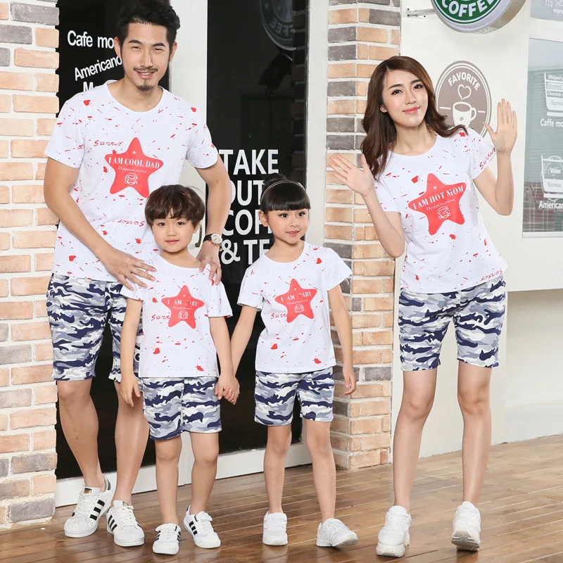 2018 New Top Fashion Family Matching Outfits Summer Parent-child Outfit ...