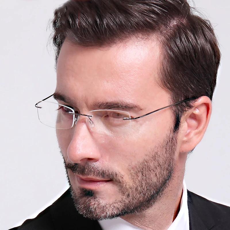Hingeless-Rimless-Flexible-Eyeglasses-Unisex-Frame-Prescription-Glasses ...