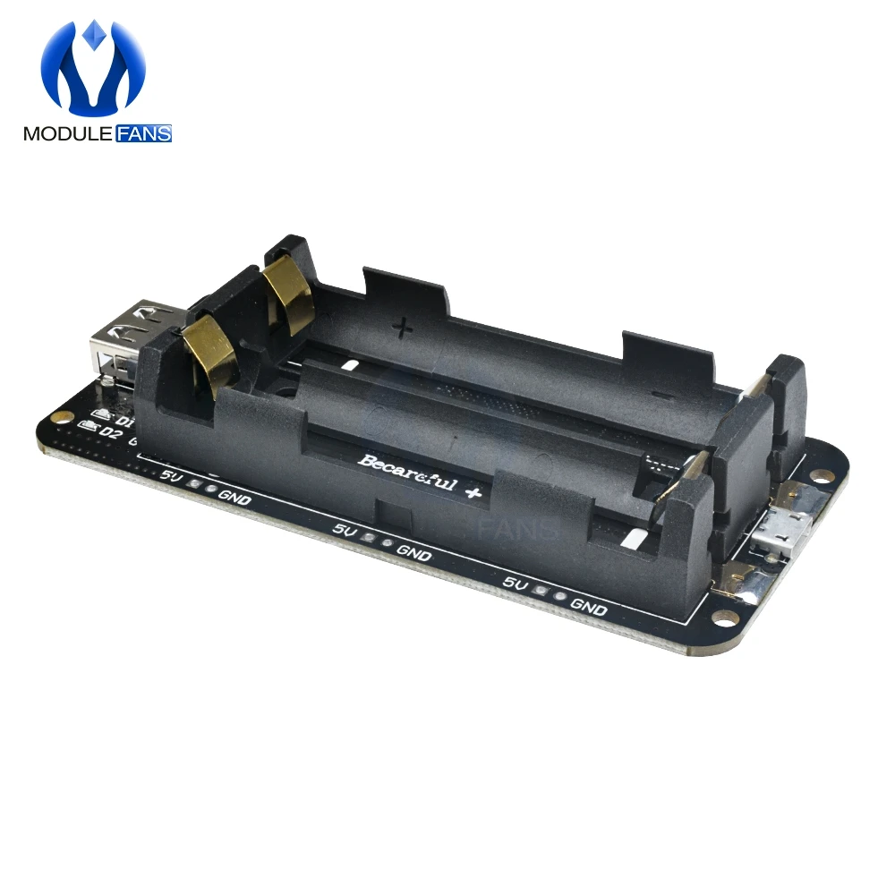 Dual Double 18650 Lithium Battery Shield V8 Mobile Power Expansion ...