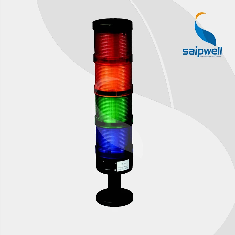 8W 12/24/110/220V DC 4 layer LED Signal Tower Lamp / Industrial ABS ...