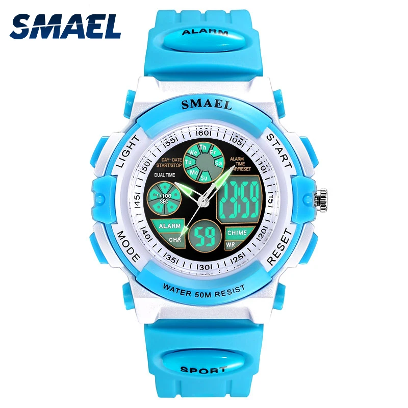 Cool Boys SMAEL Sports Watches Kids Casual Analog Digital Wtistwatches ...