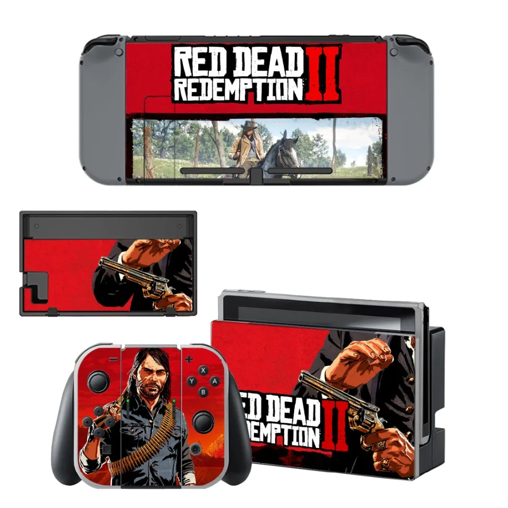Red Dead Redemption 2 Skin Sticker for Nintendo Switch Console and Joy ...