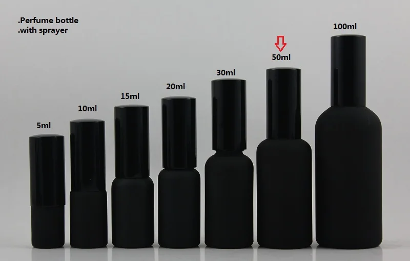 50pcs Wholesale 50ml Black Frosted Perfume Bottle With Black Atomiser 50pcs Wholesale 50ml Black Frosted Perfume Bottle With Black Atomiser