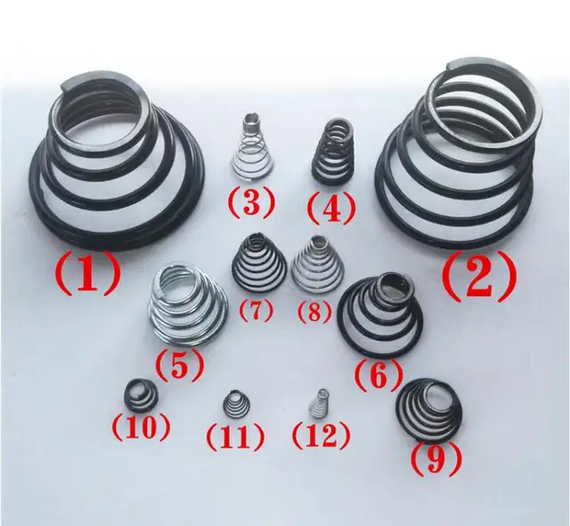 10pcs 1.0*10&25*40mm Steel conical coil spring 1.0mm wire conical ...