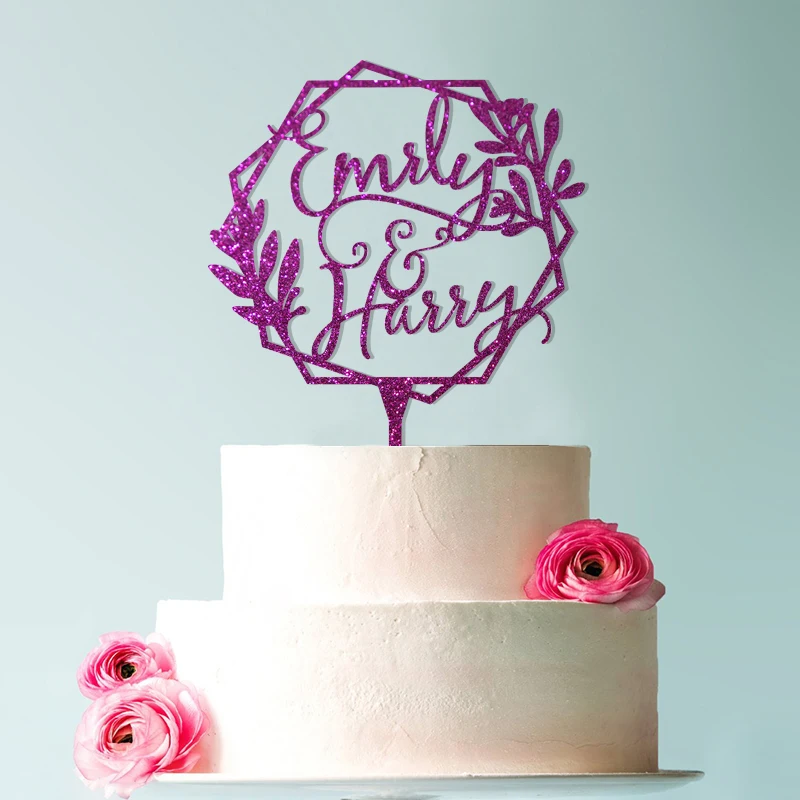 Personalized Name Wedding Cake Topper Custom Wedding Cake Topper ...