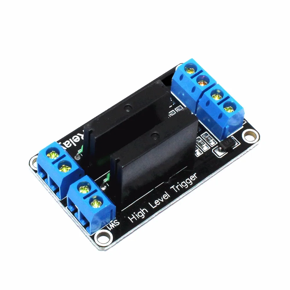 2 way 5V high level solid state relay module, with fuse, solid state ...
