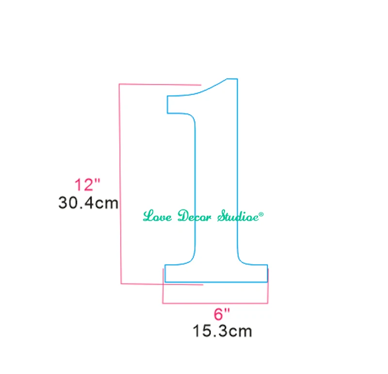 Backdrops & Props Party Supplies Paper Mache Number 1 Silver Glitter ...