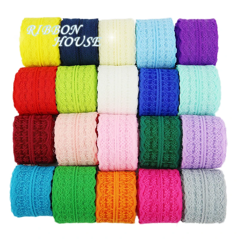 (5 Yards/roll) 45mm White Cotton Lace Fabric Webbing Decoration Lovely ...