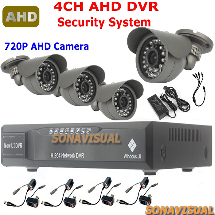 High Quality AHD Kit Security Camera System 4CH AHD Video Recorder ...
