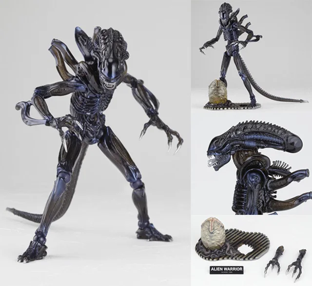 HOT! 16cm Revo Revoltech Alien Warrior 1986 PVC Action Figure Model ...