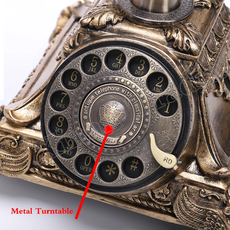 European Fashion Vintage Telephone with Swivel Plate, Rotary Dial, and ...