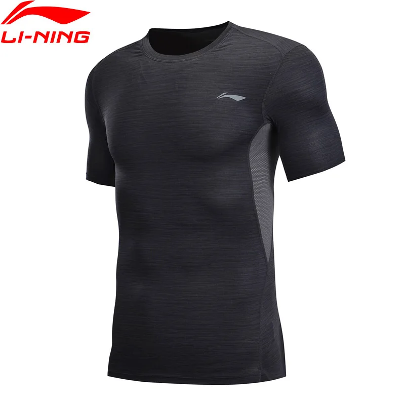 Li Ning Men Performance Training T Shirts Layer Tight Fit Breathable ...